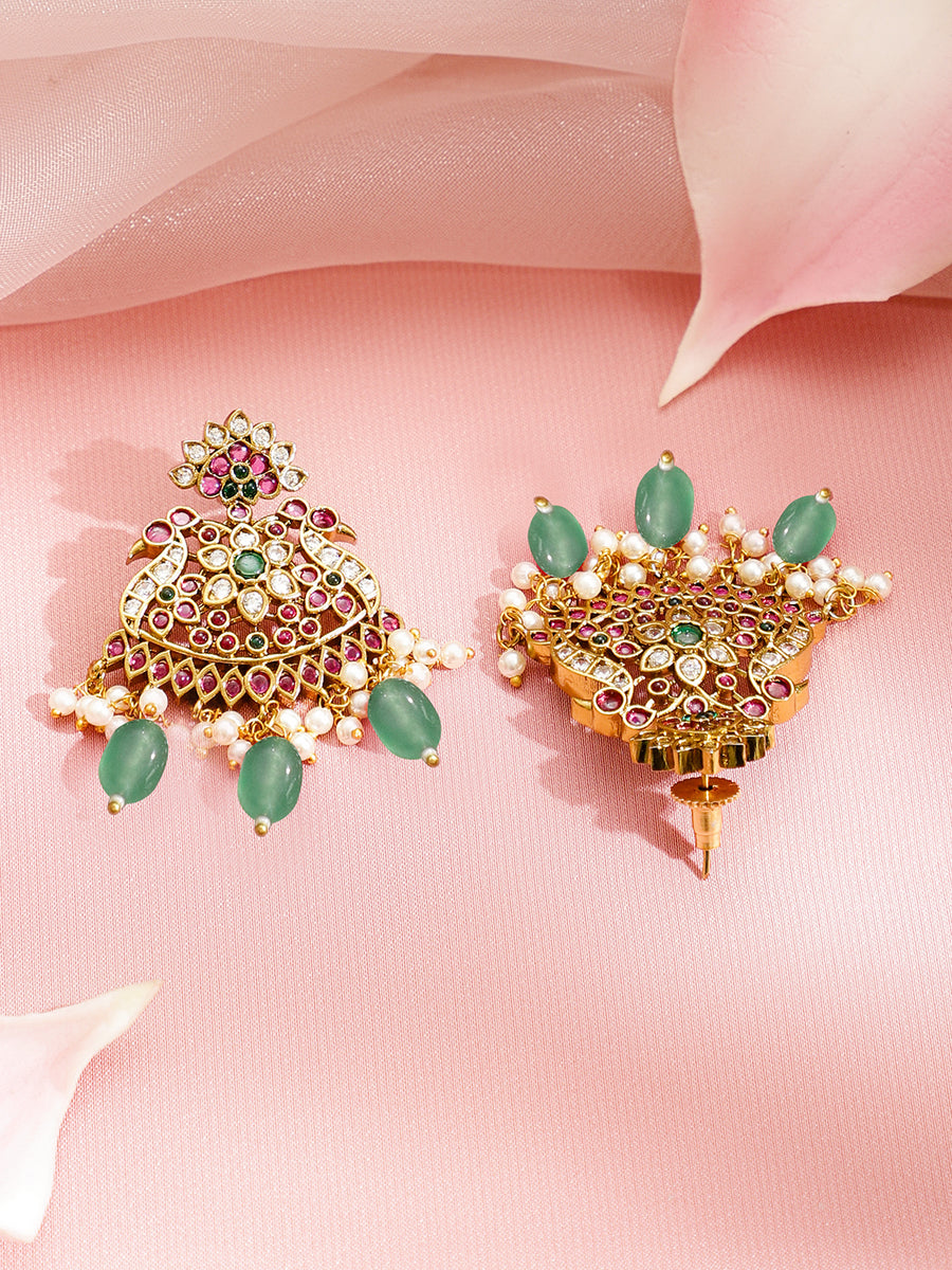 Garden Aura Pink & Green Necklace Set – Rubans