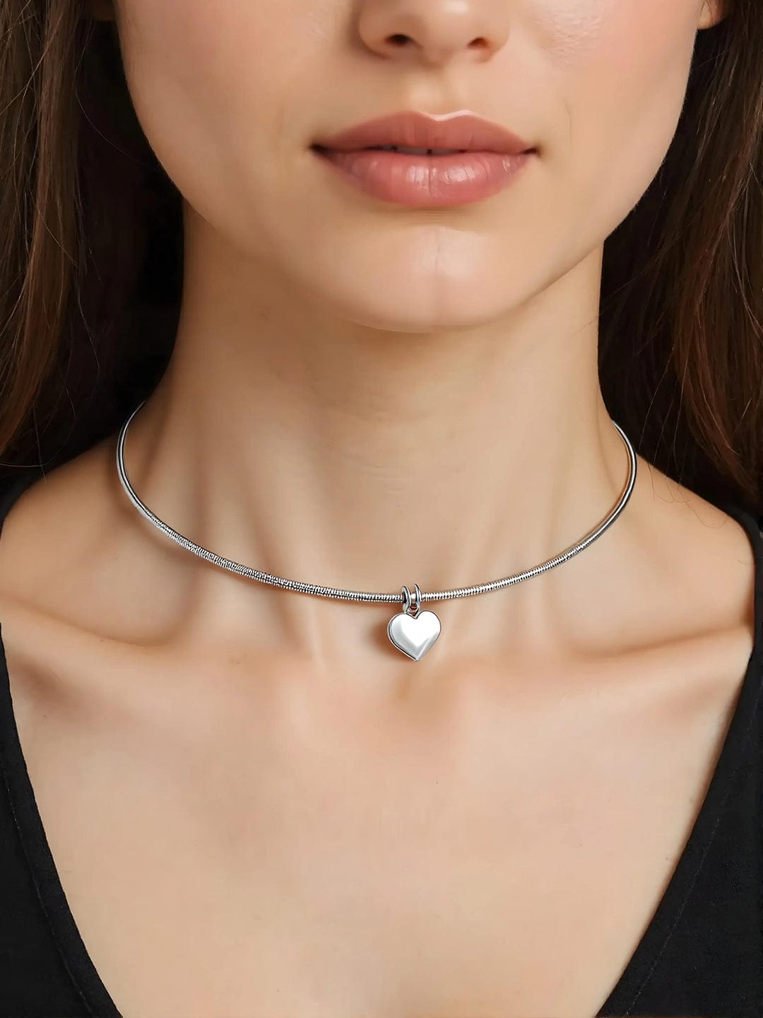 Silver tone Tarnish free water proof Stainless steel pendant necklace ...